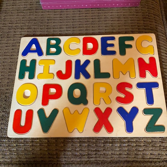None | Toys | Wooden Alphabet Puzzle Pieces | Poshmark